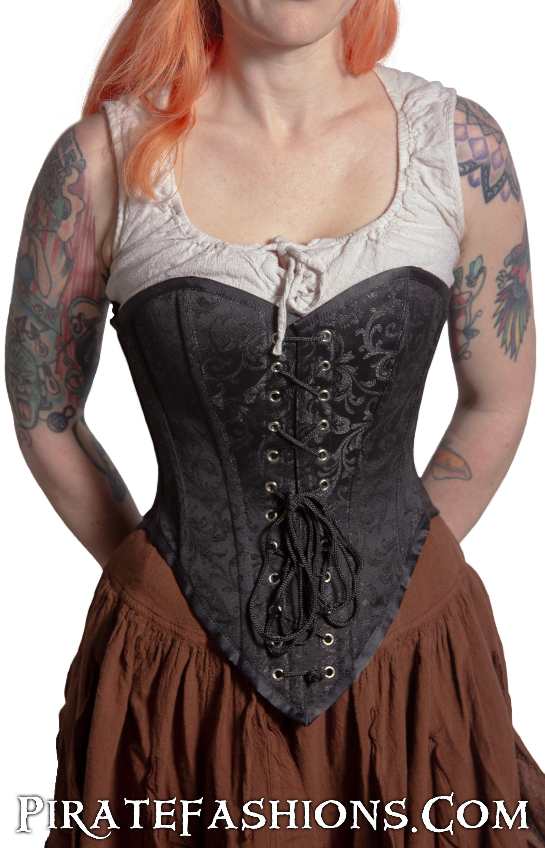 Corset, Bodices N Waist Cincher fer Lady Pirate N Wench - Pirate Fashions