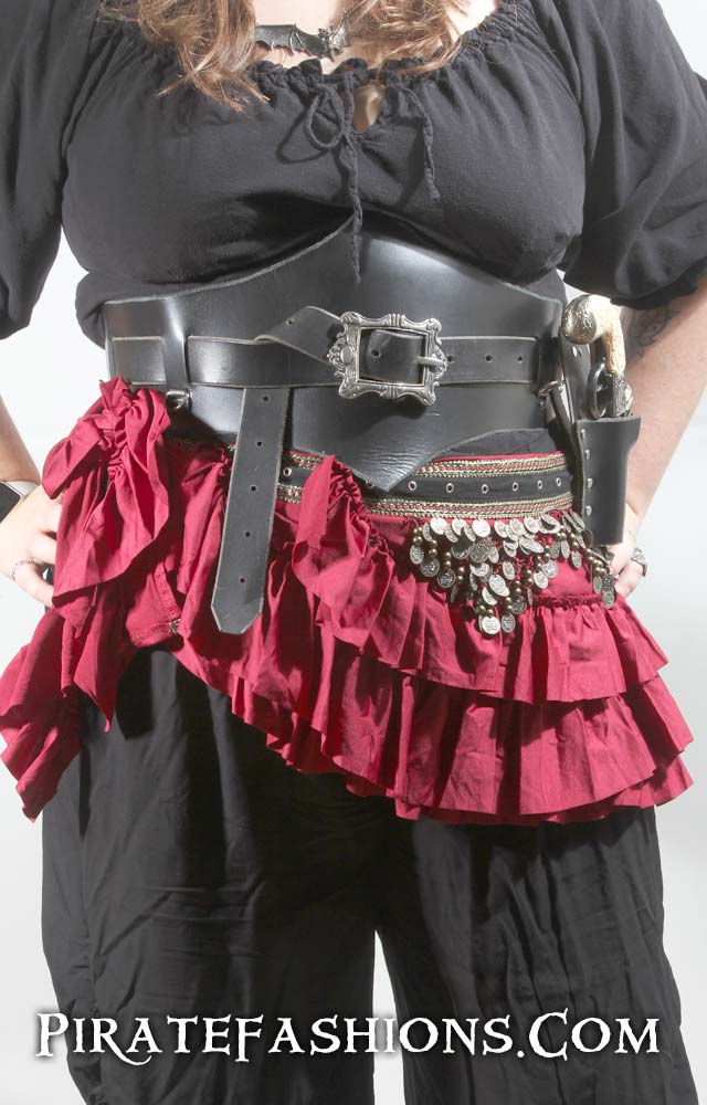 Ruffled Hip Scarf - Pirate Fashions