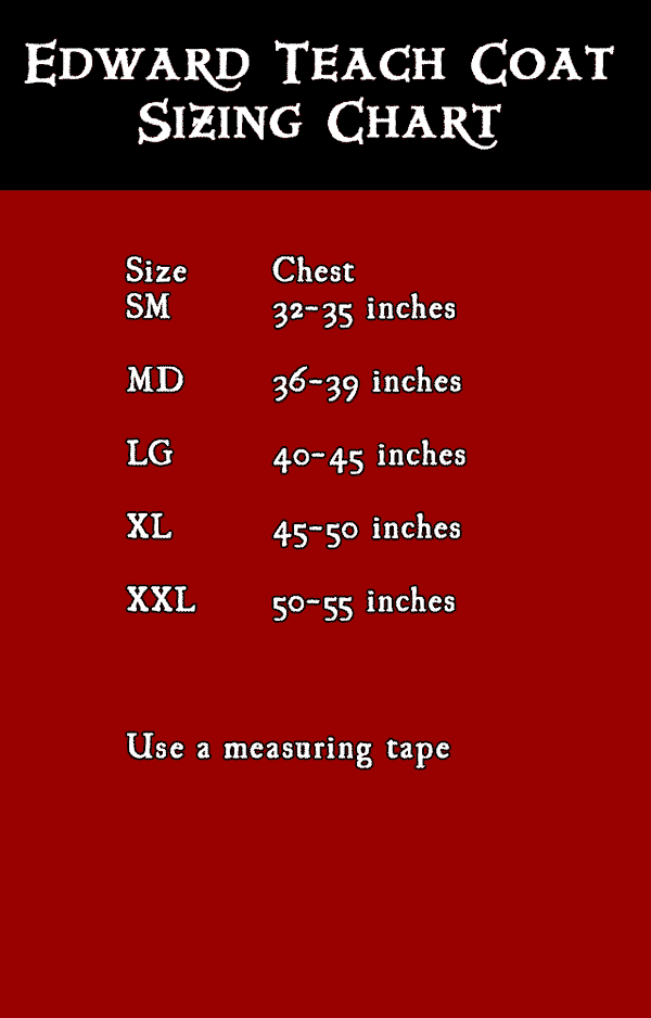 Edward Teach Frock Coat - Pirate Fashions