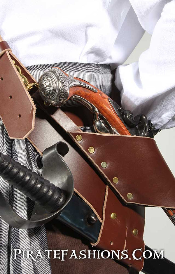 Leather Pirate Baldric Holster - Pirate Fashions