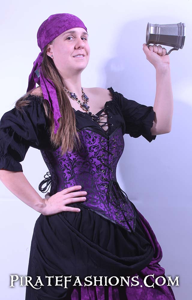 Corset, Bodices N Waist Cincher fer Lady Pirate N Wench - Pirate Fashions