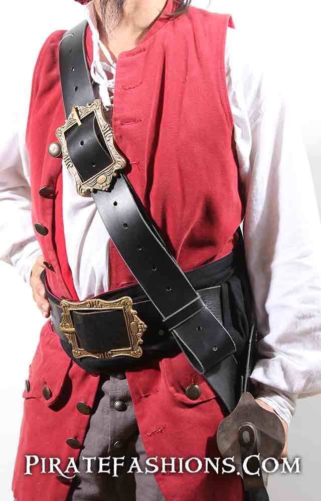 Sea Rover Leather Pirate Baldric - Pirate Fashions